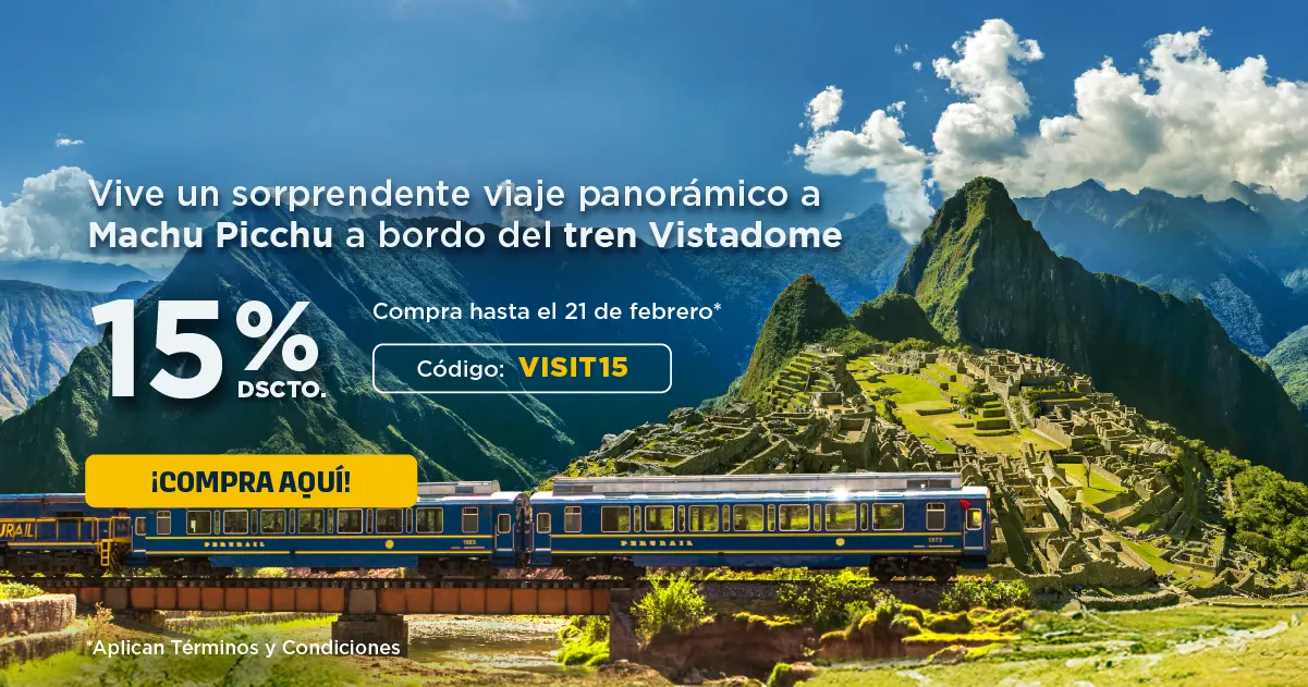 15% de Descuento en Trenes a Machu Picchu